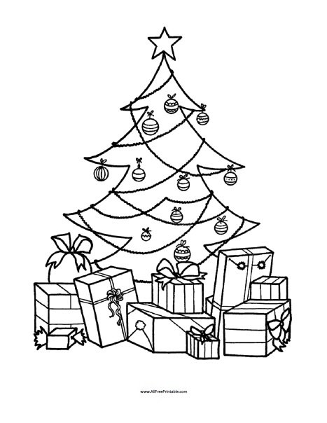 Christmas Tree Coloring Page Free Printable