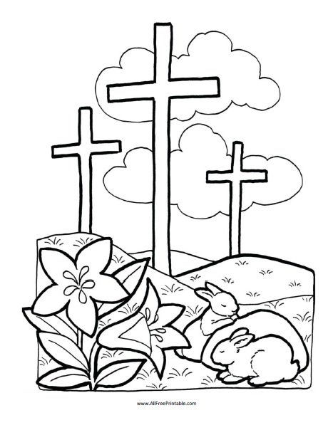 Easter Bible Coloring Page Free Printable