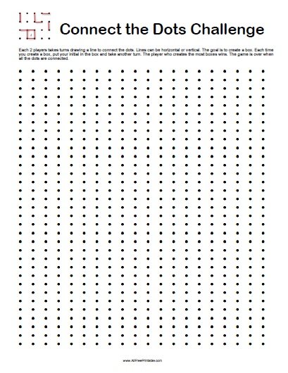 Connect The Dots Game Free Printable