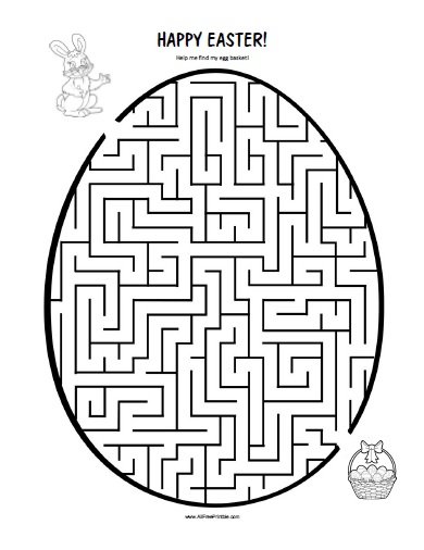 Easter Mazes Printable Free