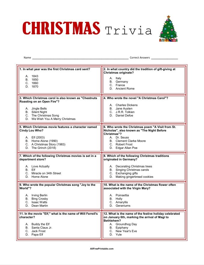 Print Christmas Crossword Puzzle Free Printable