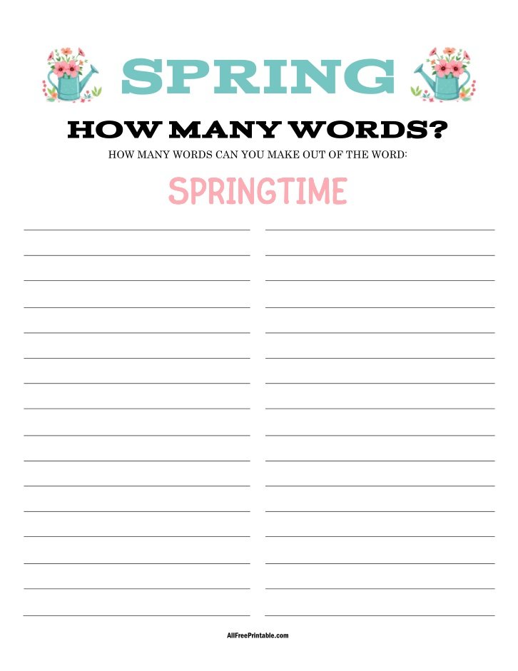 Spring Trivia Free Printable Spring Trivia Free Printable